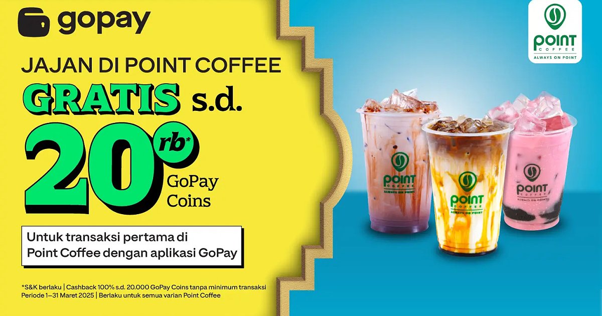Promo Point Coffee: Cashback 20.000 GoPay Coins